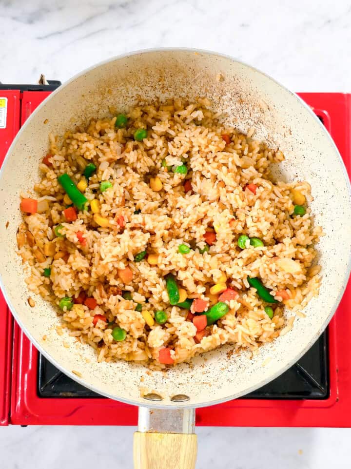 Easy Frozen Vegetable Fried Rice Ready in 15 Minutes - Veggie Chopsticks